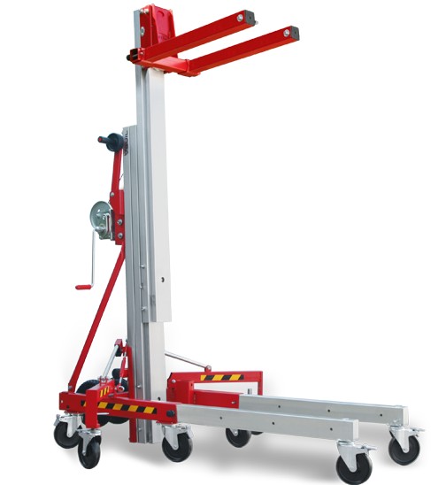 Mobil lift 5 m 400 kg. Foldbar lift med håndsving og hjul